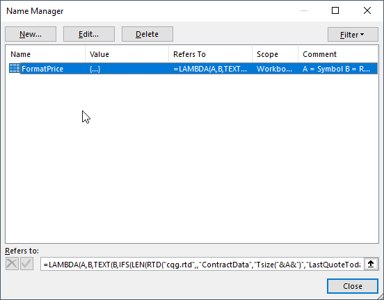 Excel 365 Using the LAMBDA Function | news.cqg.com